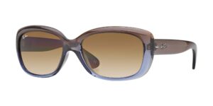 ray-ban rb4101 jackie ohh sunglasses + vision group accessories bundle, womens (brown gradient lilac/light brown gradient brown (860/51)