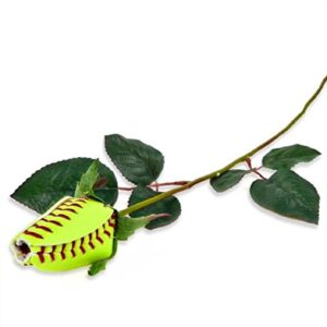 Kenz Laurenz Softball Rose - Sports Roses Flowers Softball Gifts for Girls Mom Coach Team Players Dad Fathers Day (Softball Rose)