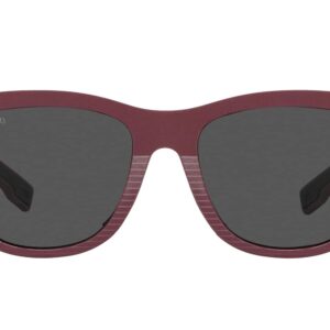 Costa Del Mar Womens Caleta Aviator Sunglasses, Net Plum/Grey Polarized-580G, 55 mm