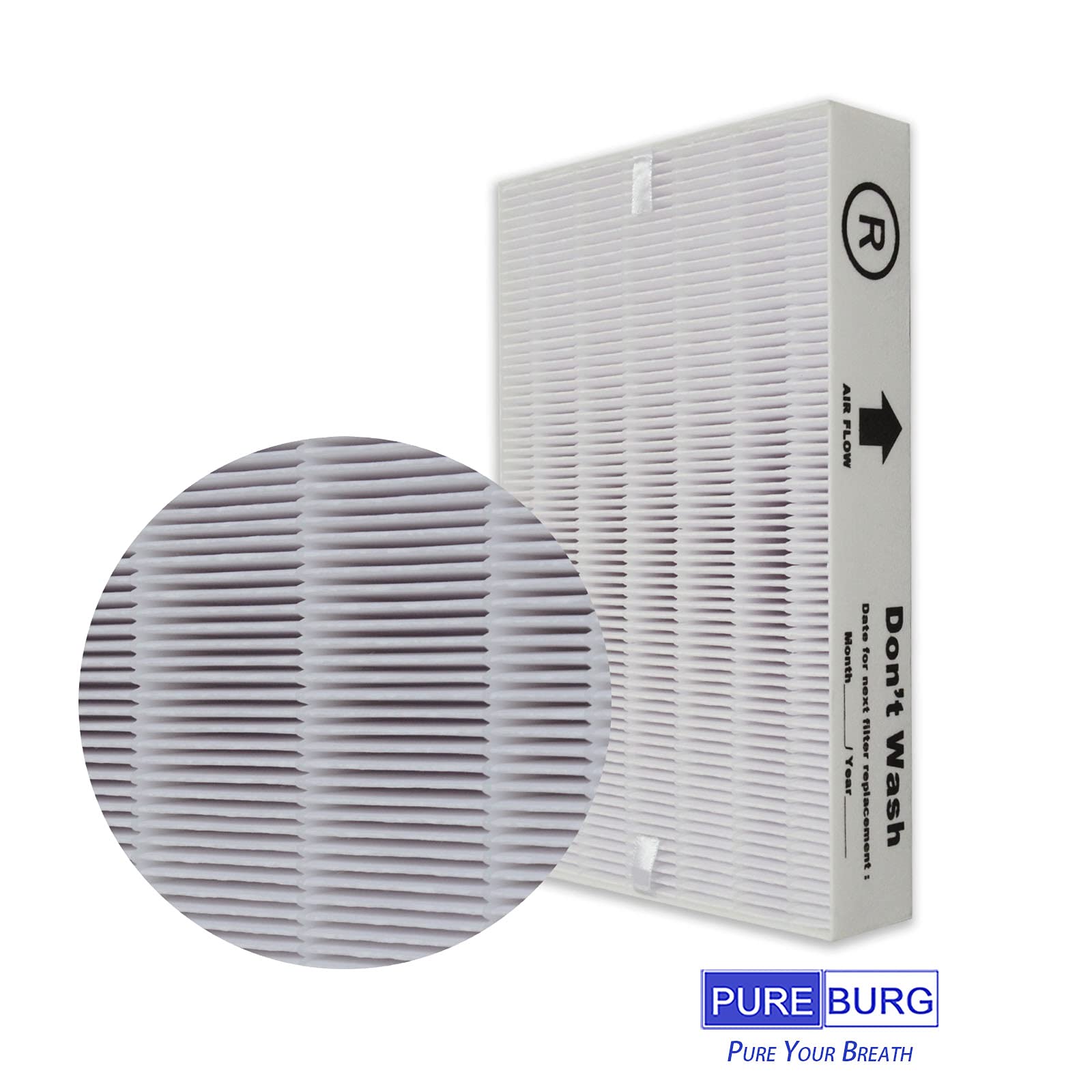 PUREBURG Replacement True HEPA Filter Kit Compatible with Honeywell HPA5100B HPA5150 InSight Air Purifiers & PowerPlus HPA3100,HRF-R1(Filter R),HRFSC1(Filter S),HRF-A100(Filter A) HRF-ARVP100