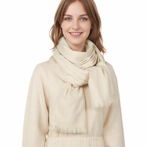 RUI VTRON Cream Pashmina Shawls and Wraps for Evening Dresses Scarfs for Women Fall Winter Scarves