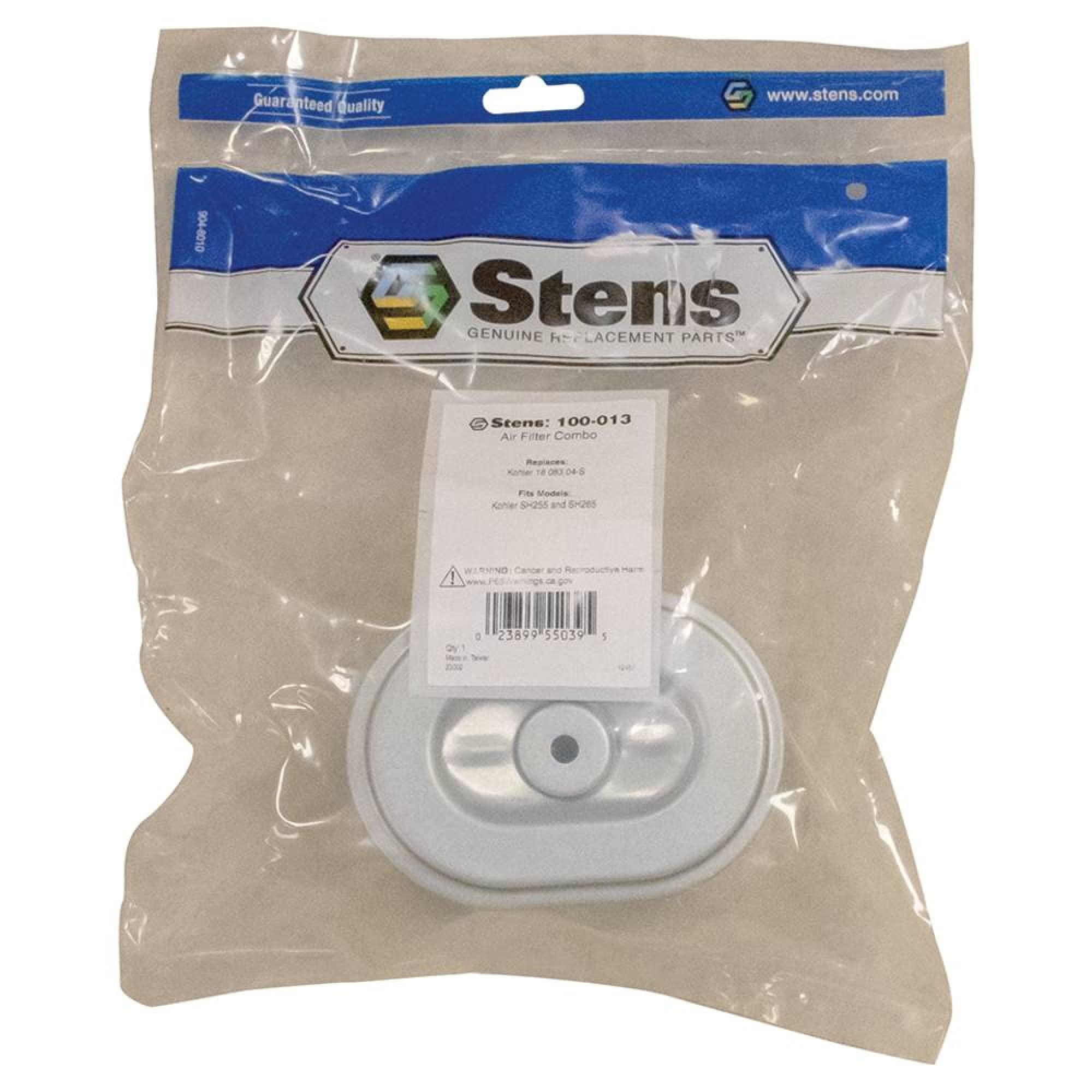 Stens 100-013 Air Filter Combo Compatible with/Replacement for Kohler SH255 and SH265 18 083 04-S Mowers