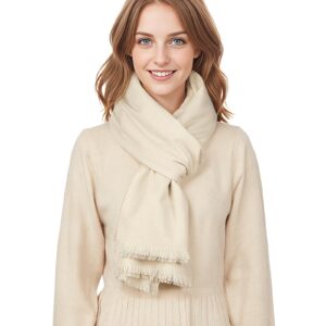 RUI VTRON Cream Pashmina Shawls and Wraps for Evening Dresses Scarfs for Women Fall Winter Scarves