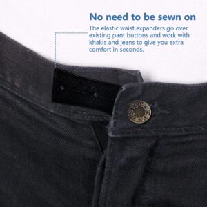 LUTER Set of 4 8.5 x 3.5 cm Extension Trousers for Pregnancy Men Women Jeans Trousers Skirts (4 Colours)