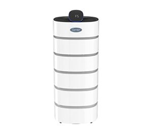 carrier smart air purifier includes hepa filter and air quality sensor, aham verified for rooms up to 560 sq. ft. with 360 degree filtration, white, 31.5 inches (rmap-sxl)