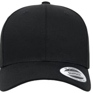 Yupoong YP Classics Retro Snapback Cap, Black, OSFA