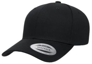 yupoong yp classics retro snapback cap, black, osfa