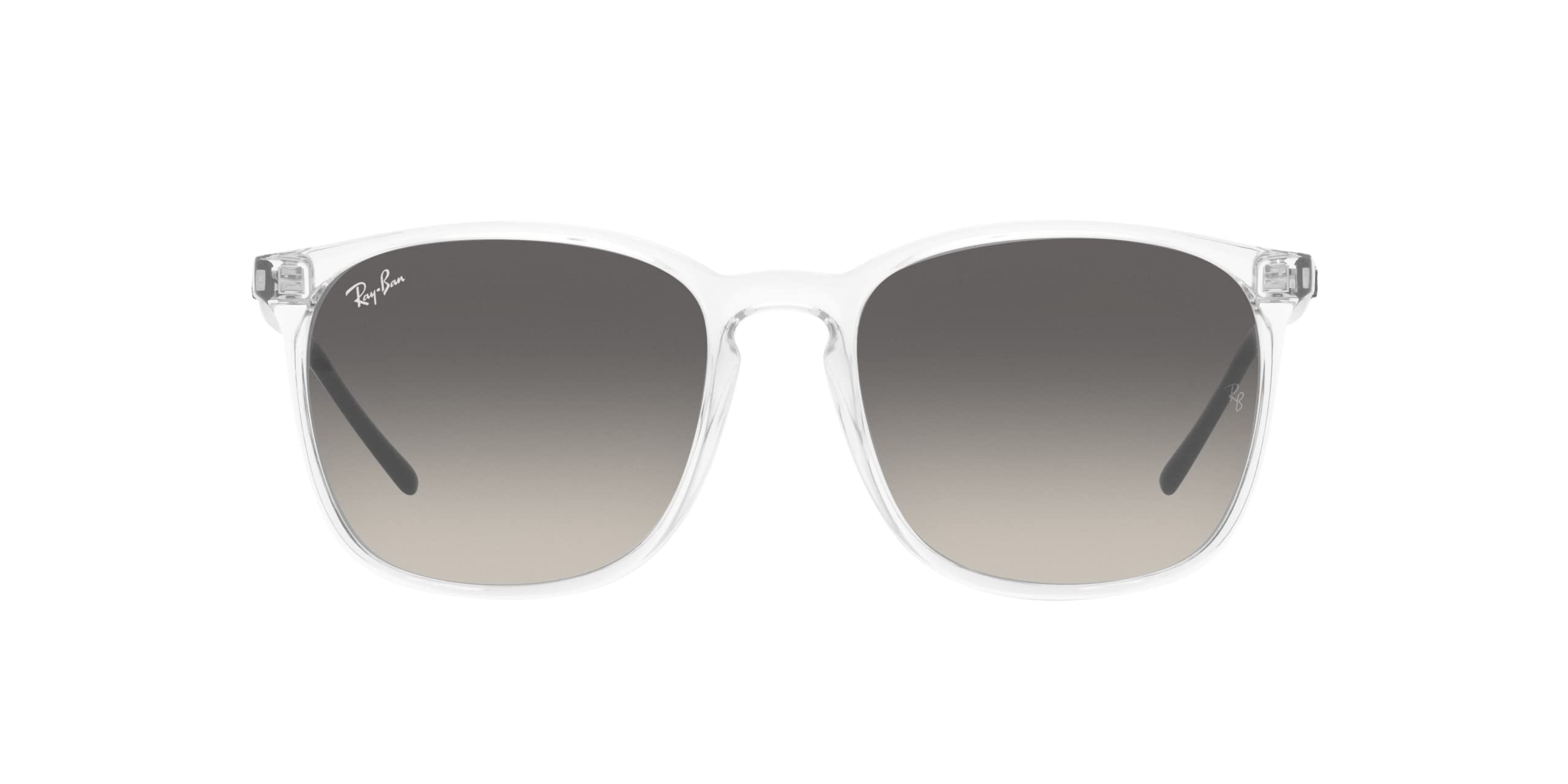 Ray-Ban RB4387 Square Sunglasses, Transparent/Grey Gradient, 56 mm