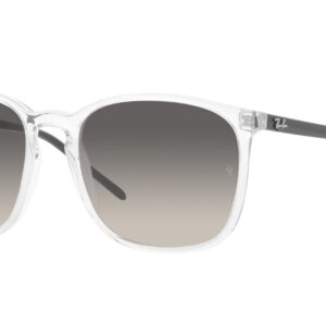 Ray-Ban RB4387 Square Sunglasses, Transparent/Grey Gradient, 56 mm