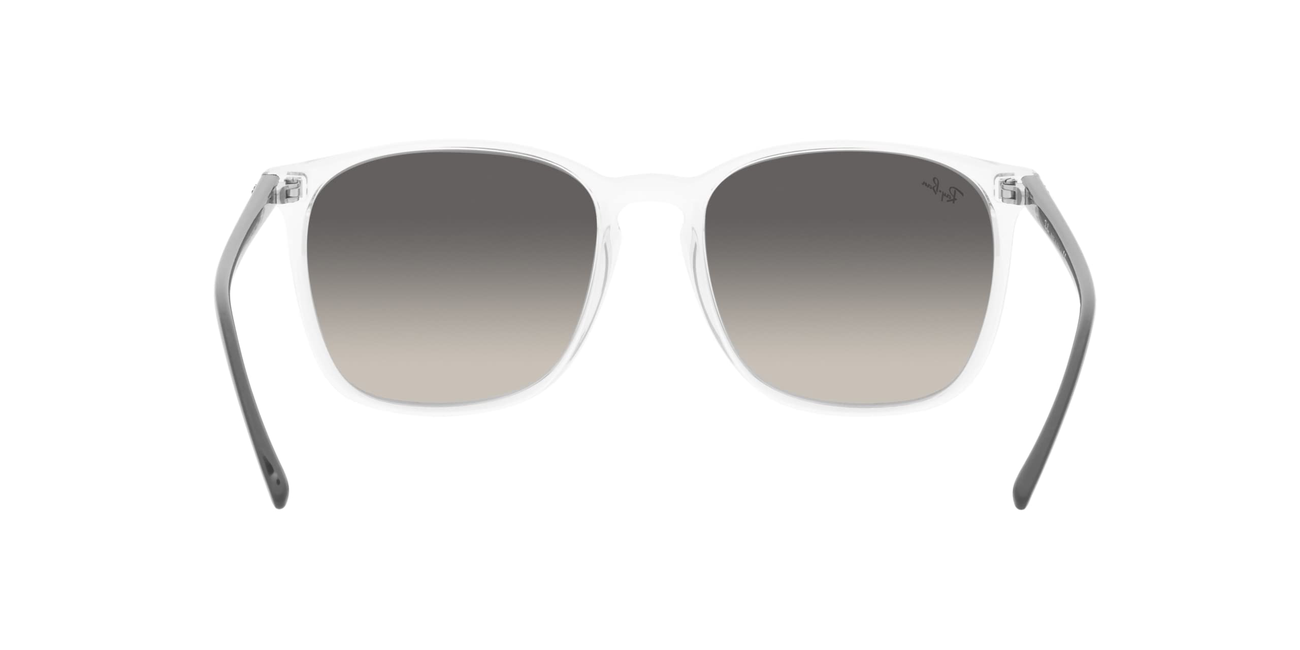 Ray-Ban RB4387 Square Sunglasses, Transparent/Grey Gradient, 56 mm