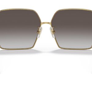 Dolce & Gabbana Women's Round Fashion Sunglasses, Gold/Light Grey Gradient Black, One Size