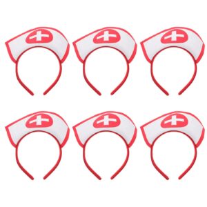 beaupretty 6 pieces hat headband with red cross, halloween costume accessory hat costume costume women accessories halloween party supplies