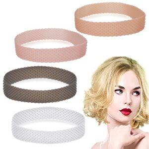 molain 4pcs wig grip band non-slip silicone wig headband for women adjustable wig fix seamless wig band elastic wig gripper cap for lace wigs to hold wig