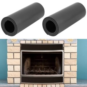 magnetic fireplace draft stopper - 2pcs fireplace vent covers, screen insulation blocker for winter indoor prevent cold air and heat loss, 36 x 4in