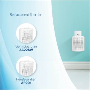 GermGuardian Filter Q Genuine Allergen Replacement Air Purifier Filter, 4 Pack for Air Purifier Models AP201 and AC225, FLT200