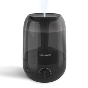 honeywell ultra comfort cool mist humidifier, no filter, easy to fill and clean, cleaning brush included, ultra quiet, use with essential oils for extra comfort, black, hul545b