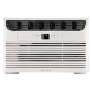 frigidaire ffra062wae window-mounted room air conditioner, 6,000 btu with multi-speed fan, sleep mode, programmable timer, in white