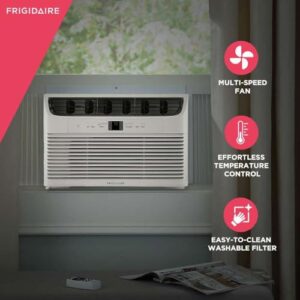 Frigidaire FFRA062WAE Window-Mounted Room Air Conditioner, 6,000 BTU with Multi-Speed Fan, Sleep Mode, Programmable Timer, in White