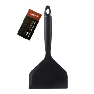 silicone tamagoyaki spatula japanese omelette spatula wide silicone pancake spatula nonstick heat-resistant pancake shovel for egg, fish, burgers, steak and pizza，black