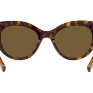 Versace Woman Sunglasses Havana Frame, Dark Brown Lenses, 52MM