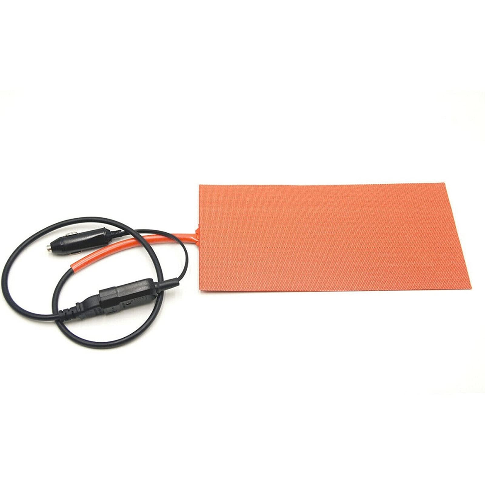 FASTROHY 12V 100W Silicone Heating Pad Mat Quick Heater with Detachable Power Cable for Food Delivery Bag 5.98X11.97 Inches