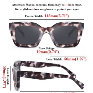 FEISEDY Classic Women Sunglasses Fashion Thick Square Frame UV400 B2471