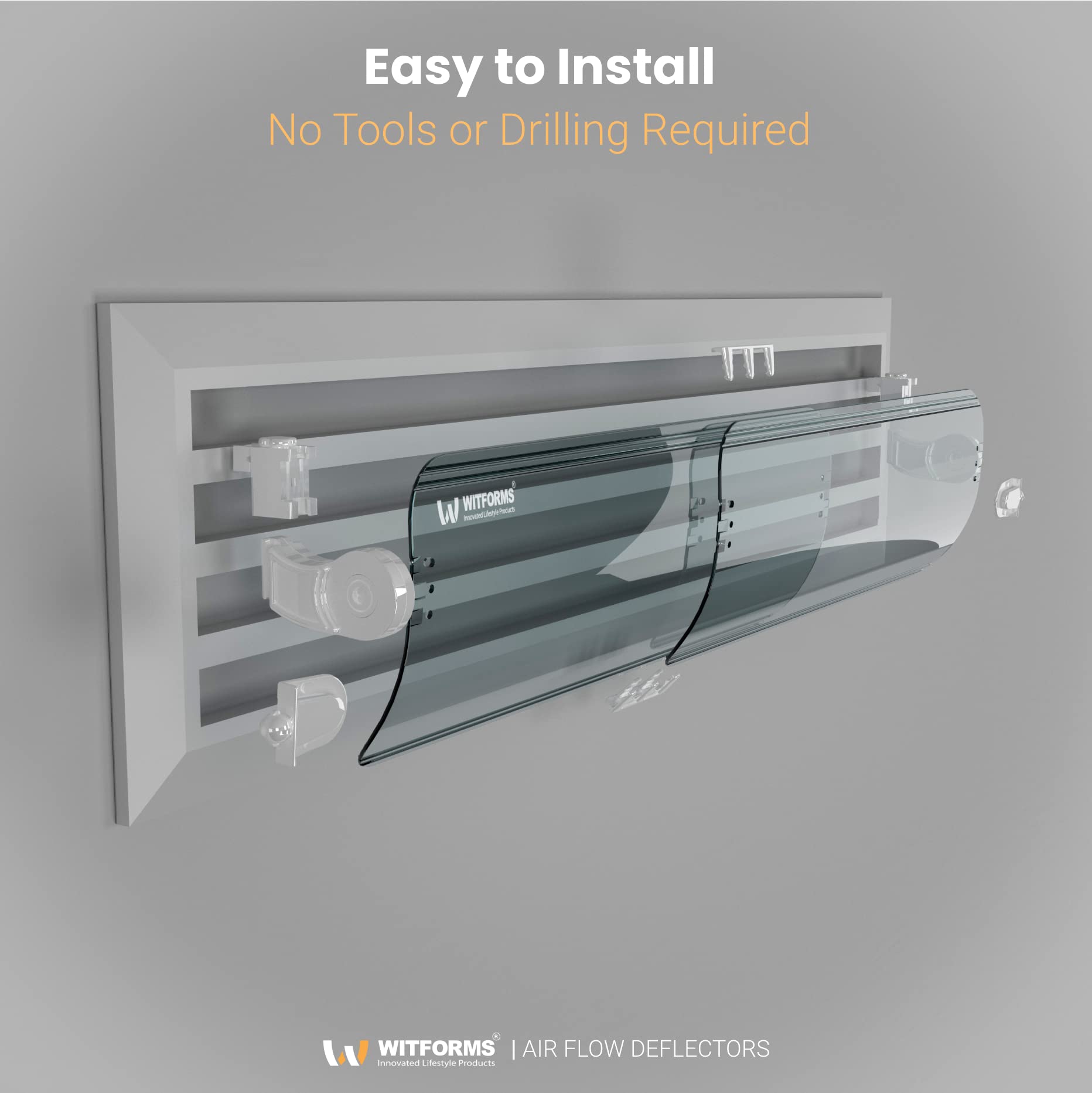 WITFORMS/CENTRAL - Adjustable AC air deflector suitable for central air conditioner's register and grille. Enhance cooling and heating circulation