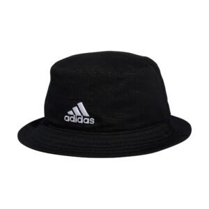 adidas women's essentials plus bucket hat, black/white, one size