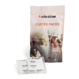 solo stove fire gofire starter packs - water resistant, food safe, 100% paraffin wax | works in any weather conditions, burns up to 10 minutes, 20 starters included