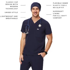 FIGS Modern Expandable Unisex Scrub Cap for Women and Men - Navy, One Size