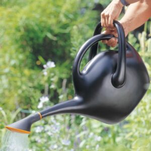 Bloem Watering Can Easy Pour 2.6 Gallon (333 Fl Oz) Black