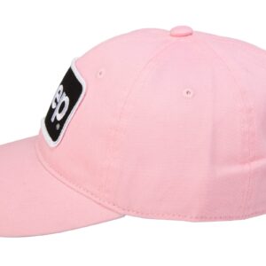 Jeep Premium Chino Twill Unstructured Embroidered Patch Hat for Women | Cap for Girls Pink