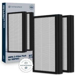 hathaspace certified replacement filter for hsp003 dual filtration hepa air purifier, 1 set (h13 true hepa)