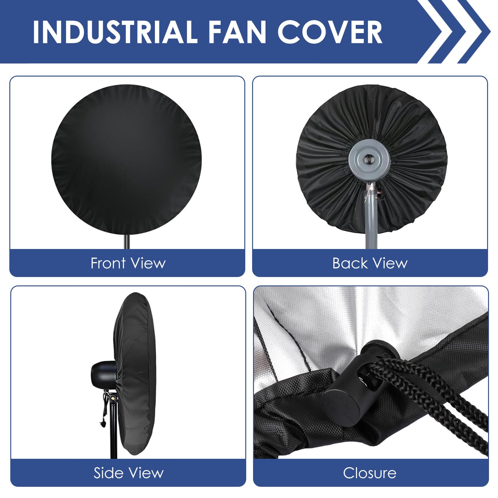 Industrial Heavy Duty Outdoor Floor Fan Waterproof Dustproof Cover