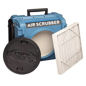 dri-eaz hepa 700 air scrubber, industrial air filtration system, optional activated carbon filter, 700 cfm