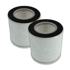 pureburg replacement filter compatible with elechomes epi236 air purifiers,2-pack h13 hepa 4-stage filtration activated carbon 2-in-1 air clean voc dust odor pm2.5