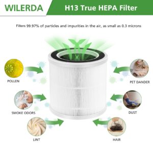 2 Pack True HEPA Replacement Filters ONLY Compatible with Proton Pure Air Purifier, 3-Step Filtration System, H13 True HEPA Filter, NOT for Any Other Models