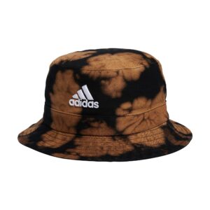 adidas women's color wash bucket hat, black/white/reverse dye, one size