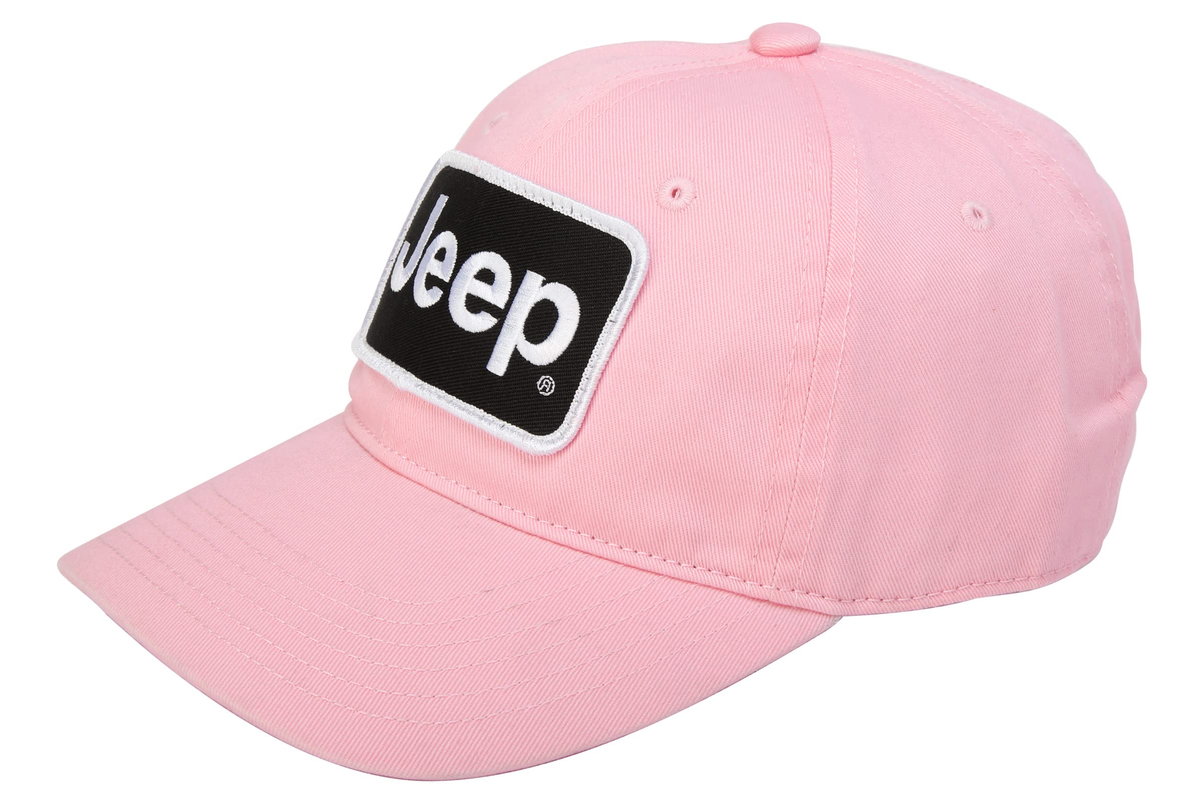 Jeep Premium Chino Twill Unstructured Embroidered Patch Hat for Women | Cap for Girls Pink