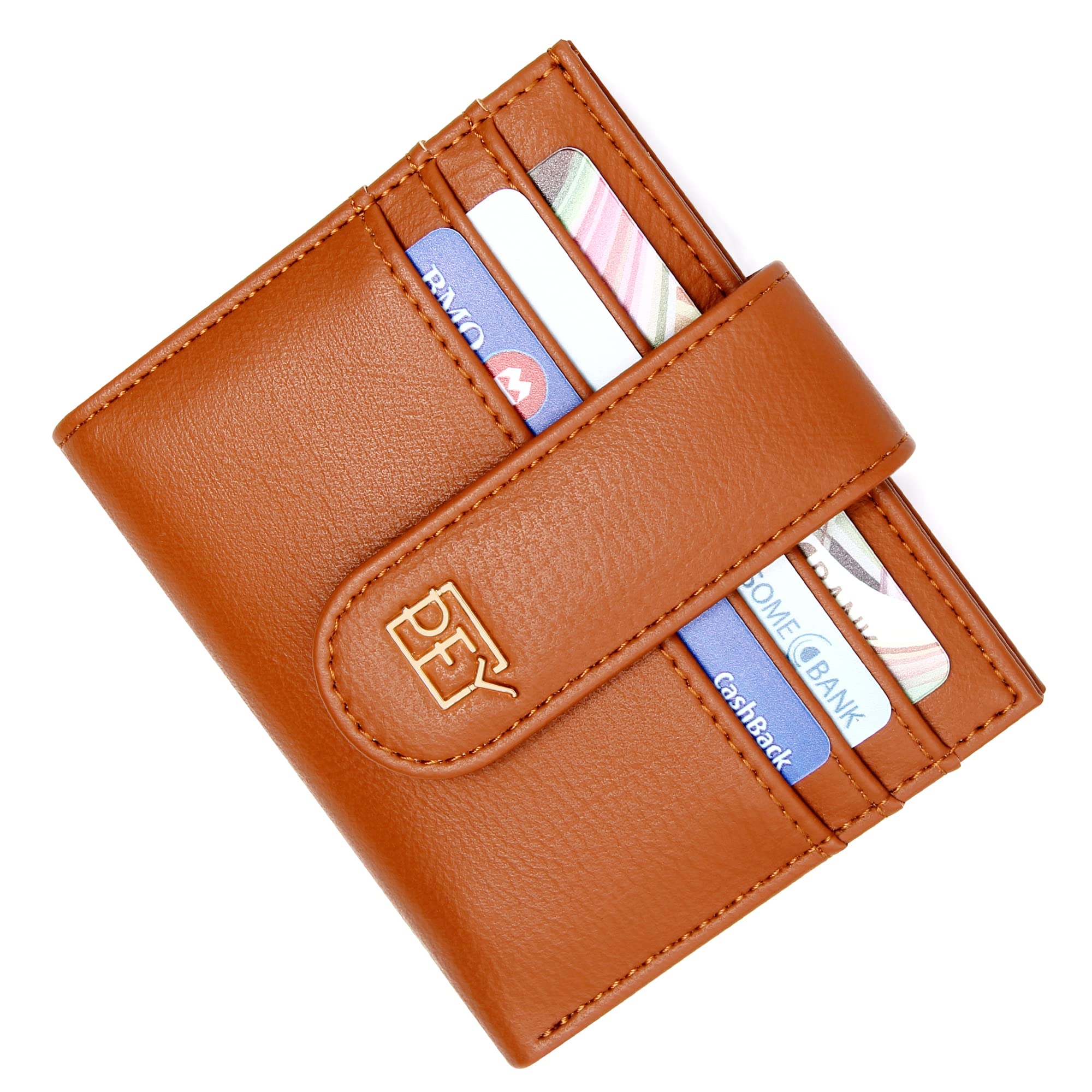 GEEAD Small Wallets for Women Slim Bifold Credit Card Holder Minimalist Zipper Coin Pocket