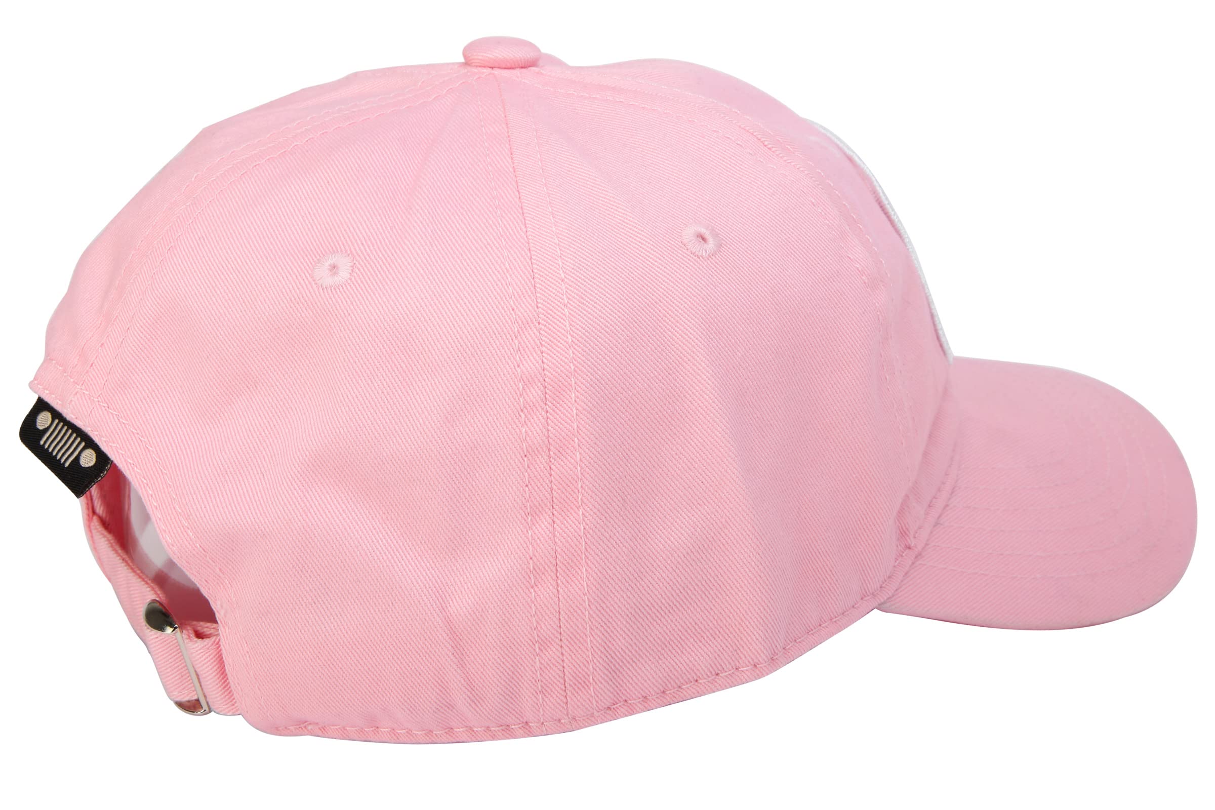 Jeep Premium Chino Twill Unstructured Embroidered Patch Hat for Women | Cap for Girls Pink