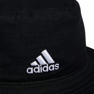 adidas Women's Essentials Plus Bucket Hat, Black/White, One Size