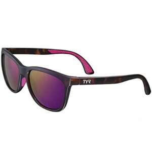 TYR Women's Carolita Lifestyle Sunglasses Polarized Cat Eye, Purple/Tortoise, One Size