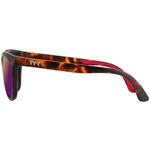 TYR Women's Carolita Lifestyle Sunglasses Polarized Cat Eye, Purple/Tortoise, One Size