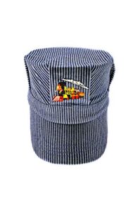 adult train engineer railroad hat the real deal men's red steam engine engineer hat i trains