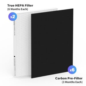 CFKREYA True HEPA Air Filter Compatible with Fellowes AeraMax 290/300/DX95 Purifiers and HF-300/AP-300PH, Part# 9287201