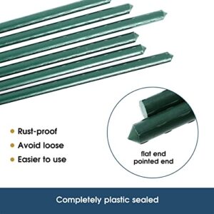 NANOPRETTY Garden Stakes 4FT Tomato Stakes for Outdoor Plant Support, 0.43 inch Diameter Plant Stake Sticks for Beans Potted Climbing Plants Gardening Supplies 20 Pack