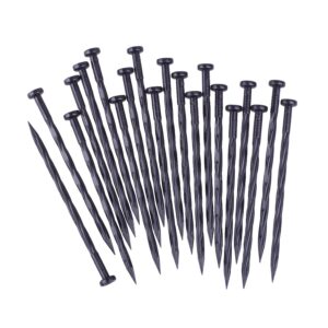 50pcs landscape anchoring spikes, 8 inch spiral plastic landscape spikes for garden lawn yard, paver, weed barrier, artificial turf