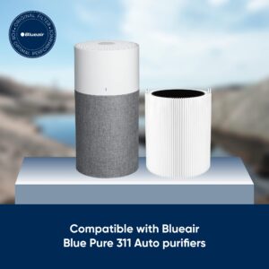 Blueair Blue Pure 311 Auto Medium Room Air Purifier & Blue Pure 311 Auto Genuine Replacement Filter, Particle and Activated Carbon, Fits Blue Pure 311 Auto Air Purifier