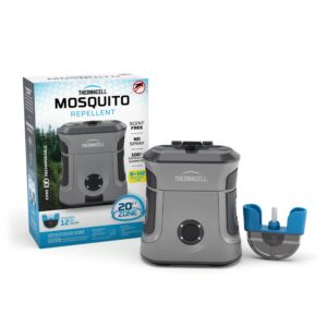 thermacell mosquito repellent rechargeable adventure ex-series ex90; patio shield with 9-hour battery, includes 12-hour refill, rubber armor & carabiner; scent free bug spray alternative